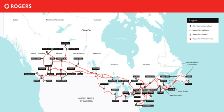 Rogers Network Fibre Map | PDF | Canada