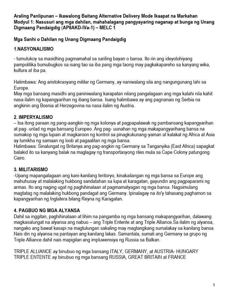 Ap8 - Q4 Melc 1 | PDF