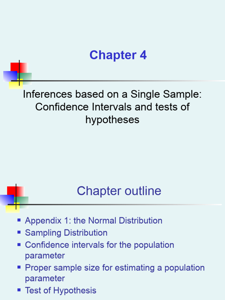 Chapter4A Single-Sample Confidence-Interval S | PDF | Normal Distribution | Probability Distribution