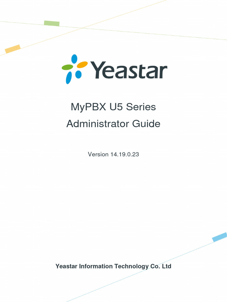 MyPBX U5XX Administrator Guide en | PDF | Ip Address | Port (Computer Networking)