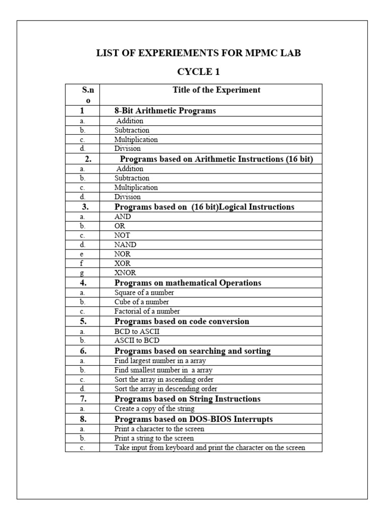 MPMC Lab | PDF | Assembly Language | Computer Program
