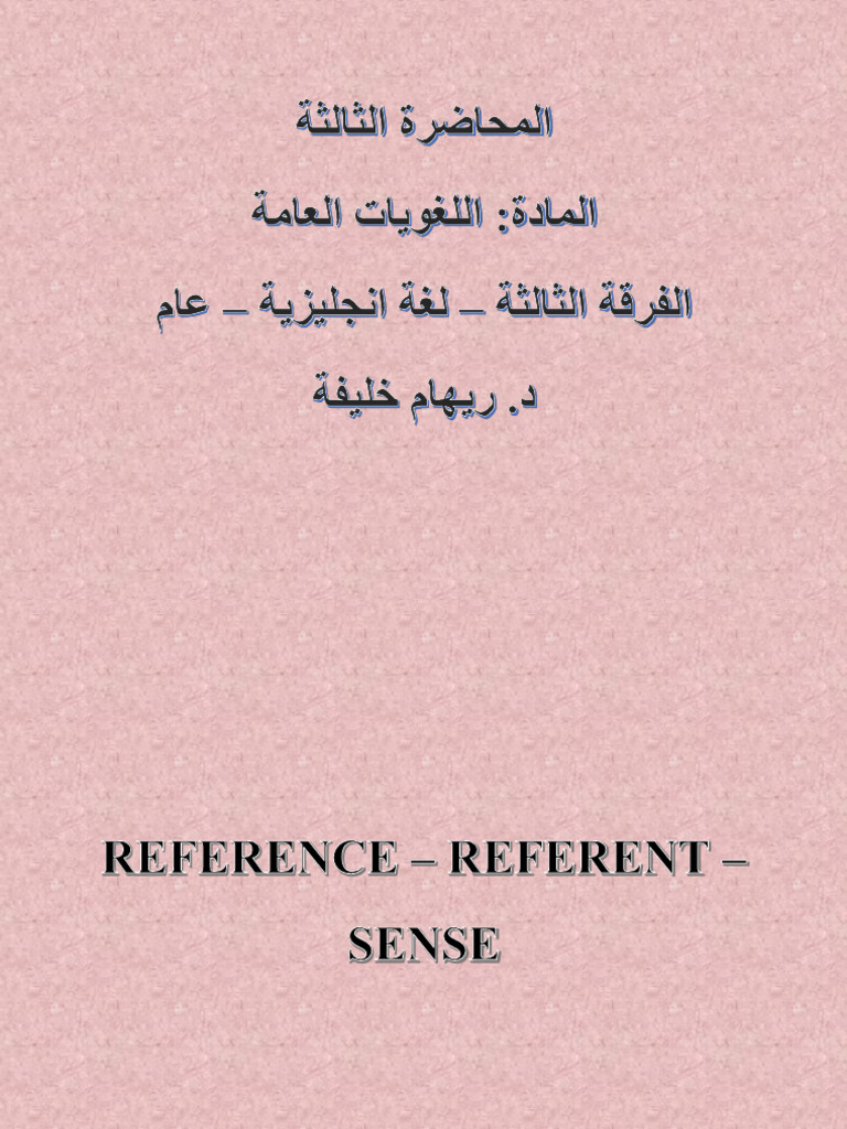 Lý Thuyết Reference | PDF | Semantics | Syntax