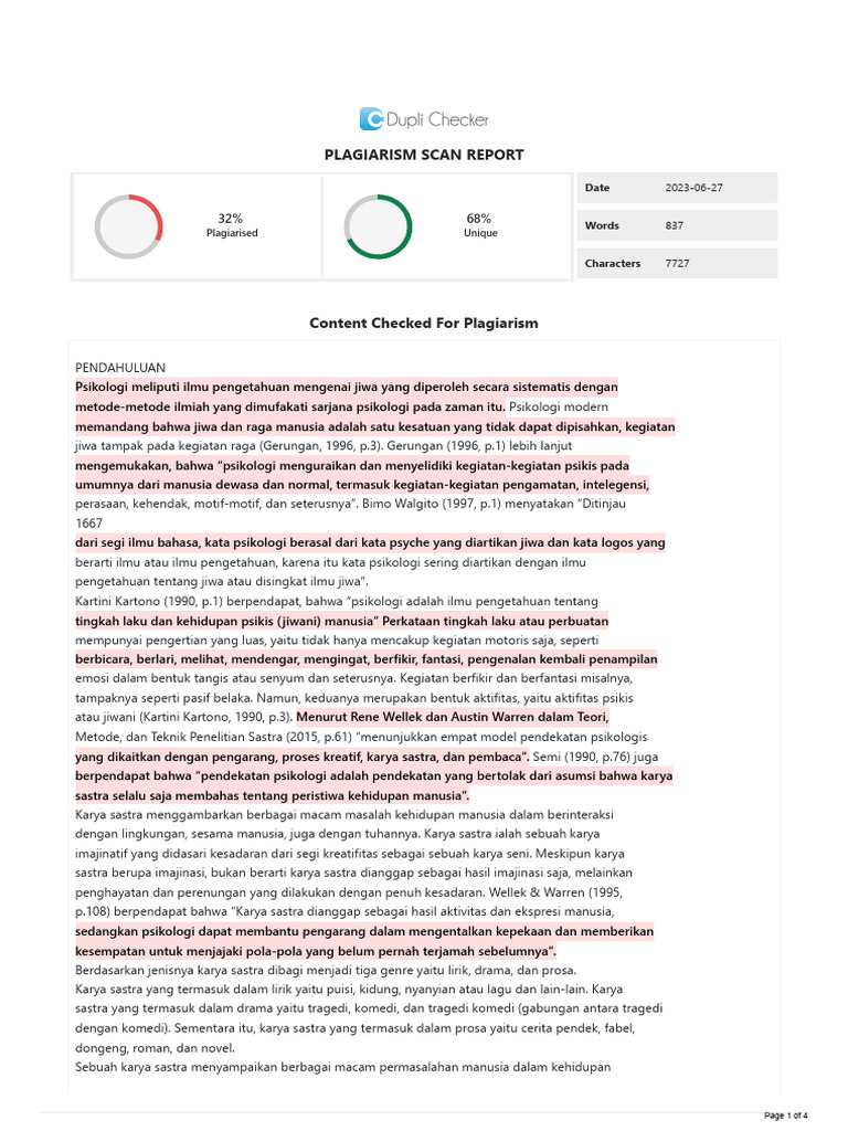 Hasil Cek Plagiasi Devi Yanti Lestari 1 | PDF
