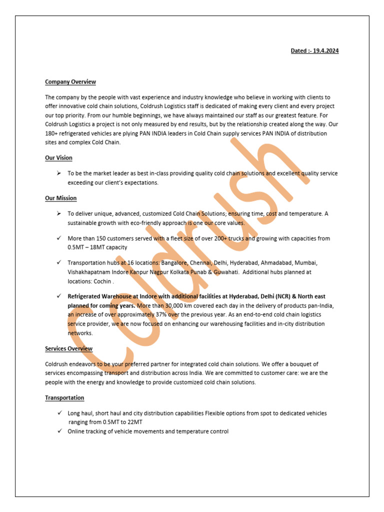 Smytten - Logistics Proposal | Download Free PDF | Logistics | Warehouse