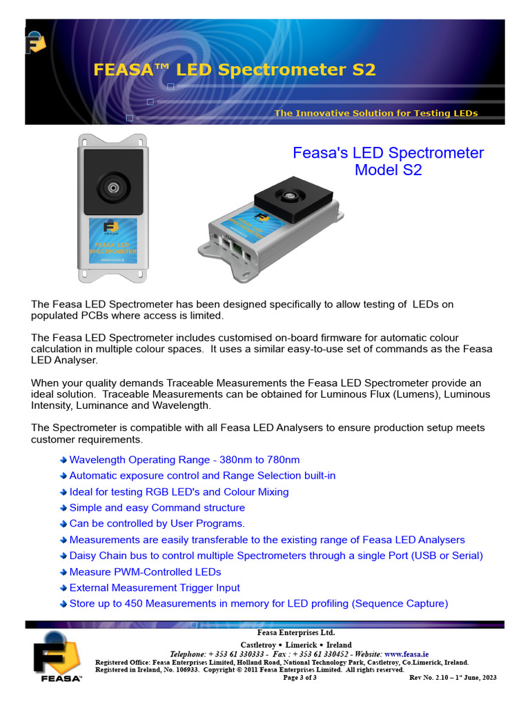 Feasa Spectrometer | Download Free PDF | Light Emitting Diode | Color