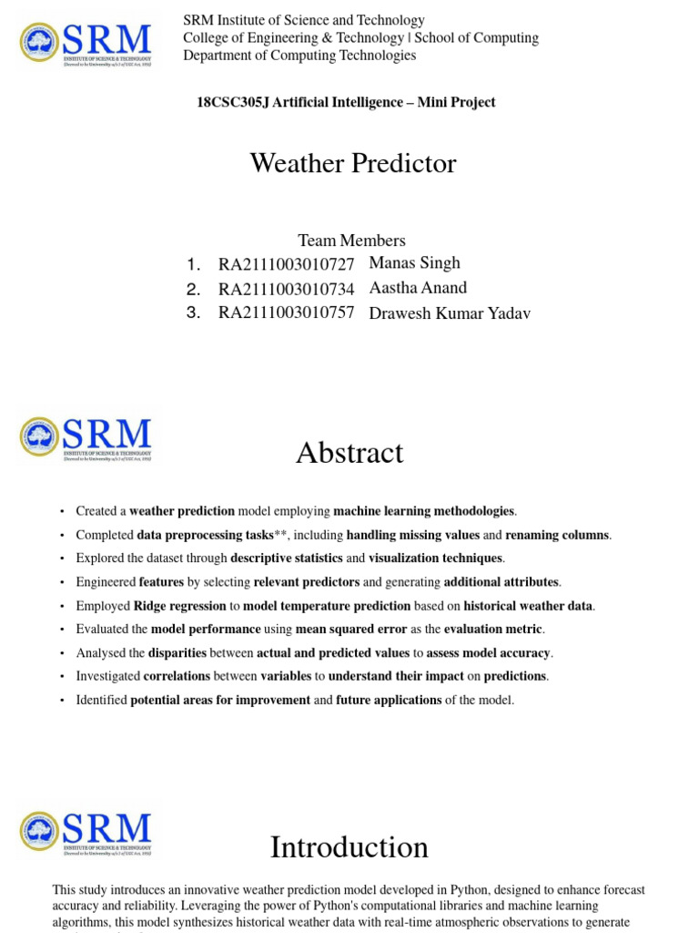 AI Project | PDF | Mean Squared Error | Prediction