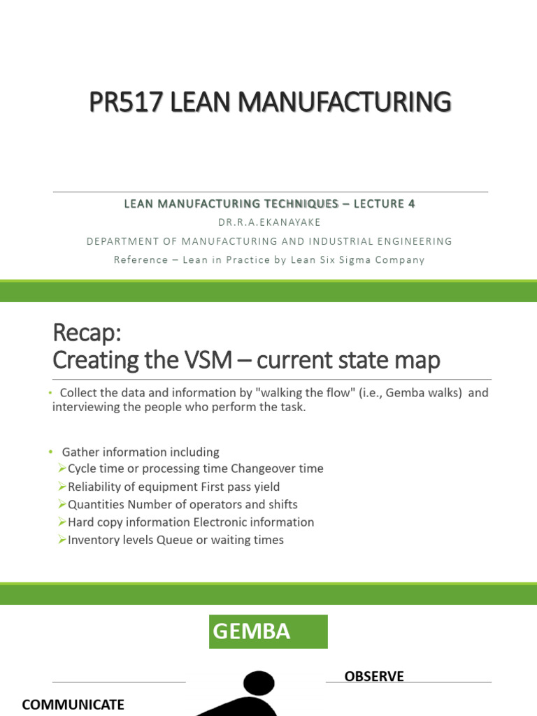 Presentation - Lean Manufacturing Techniques - Lecture 04 | PDF | Lean Manufacturing | Systems ...