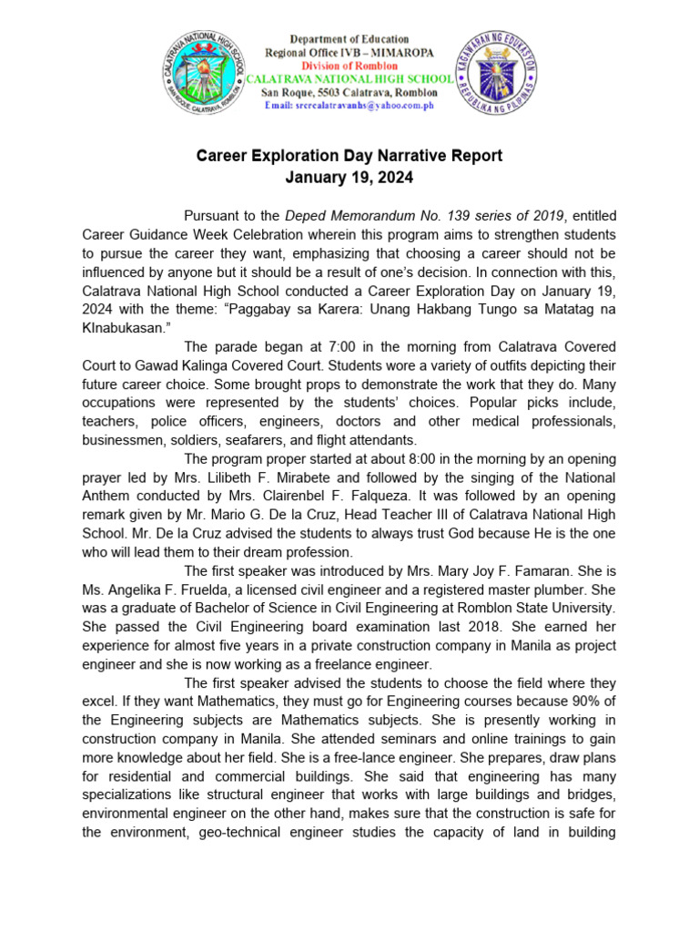 CGAP Celebration 2024 Narrative Report | PDF | Engineer | Engineering