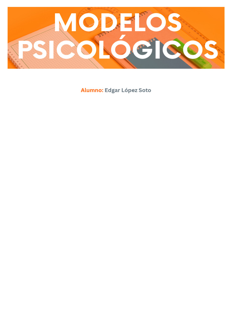 Modelos Psicológicos | PDF | Sicología | Comportamiento