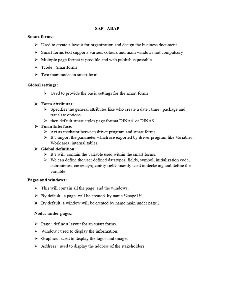 Sap Smartforms Task 1 Download Free Pdf Page Layout Computing