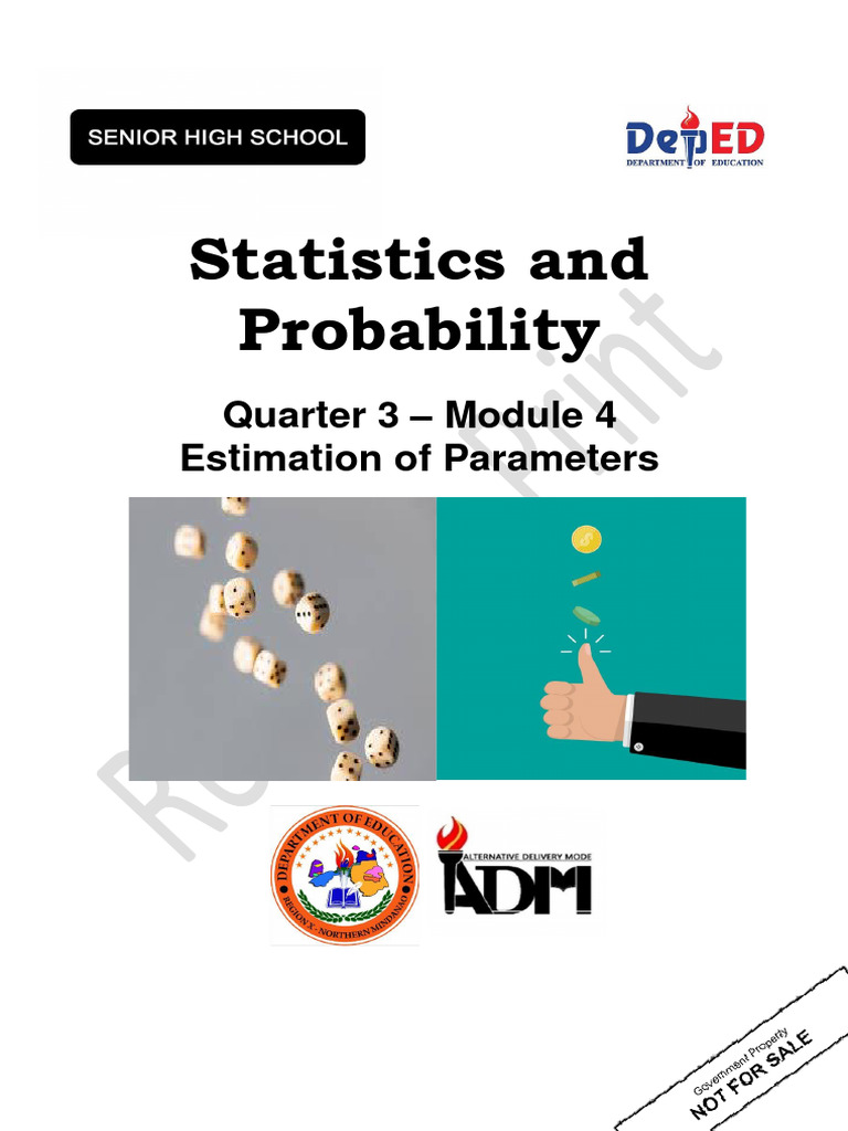 StatProb11 Q3 Mod4 Estimation-of-Parameters v5 | PDF | Variance | Standard Deviation