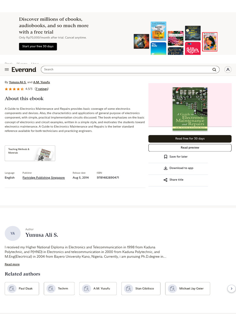 A Guide To Electronic Maintenance and Repairs by Yunusa Ali S., A.M ...