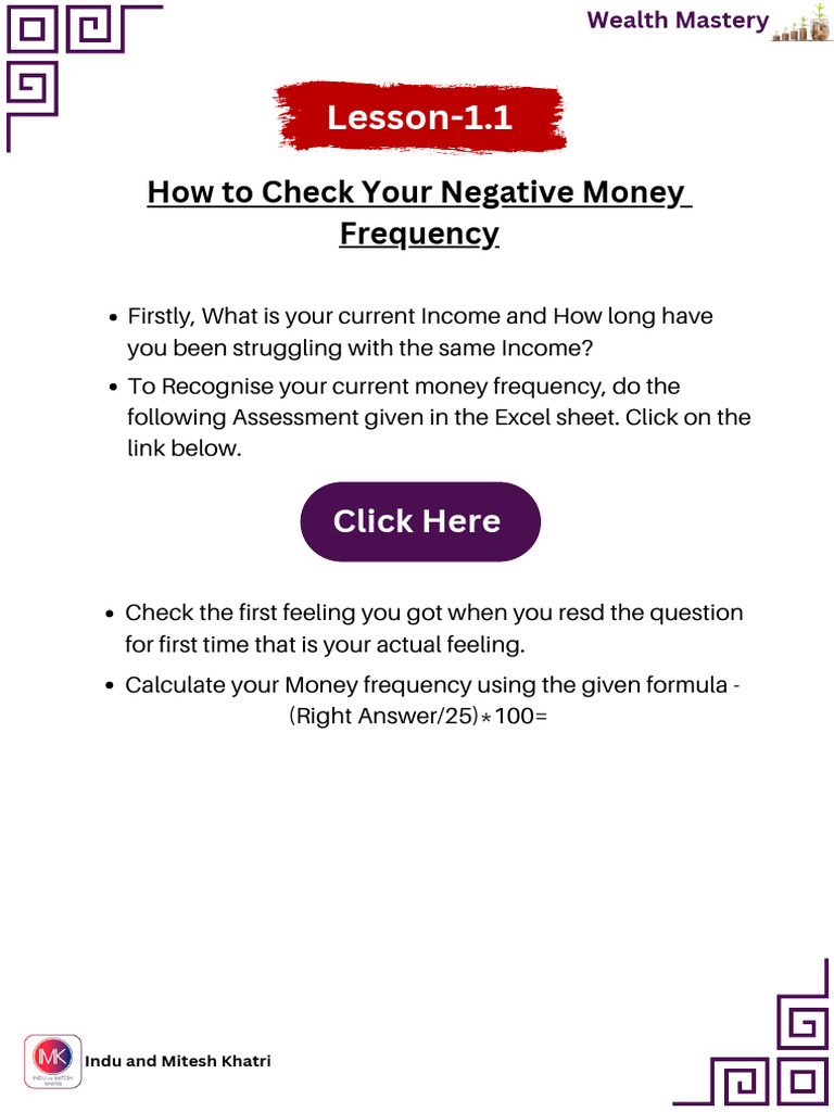 Assessing Your Money Frequency | PDF | Emotional Freedom Techniques ...
