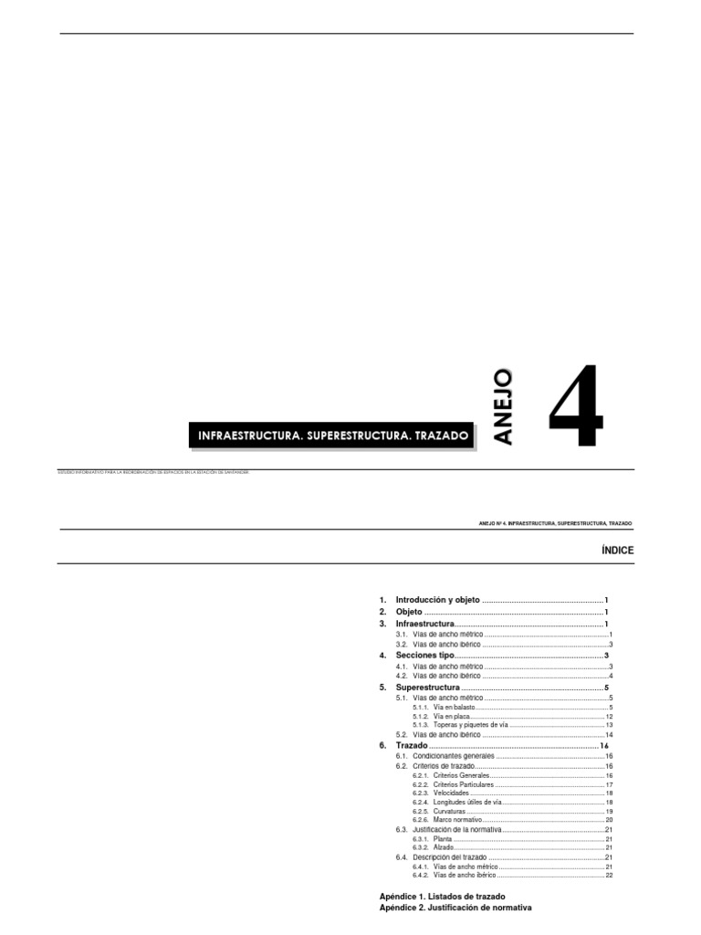 Infraestructura Superestructura Trazado | PDF | Transporte ferroviario | Infraestructura ferroviaria