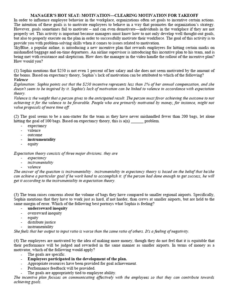 Homework 4- Chapter 6 Motivation | PDF | Motivation | Motivational