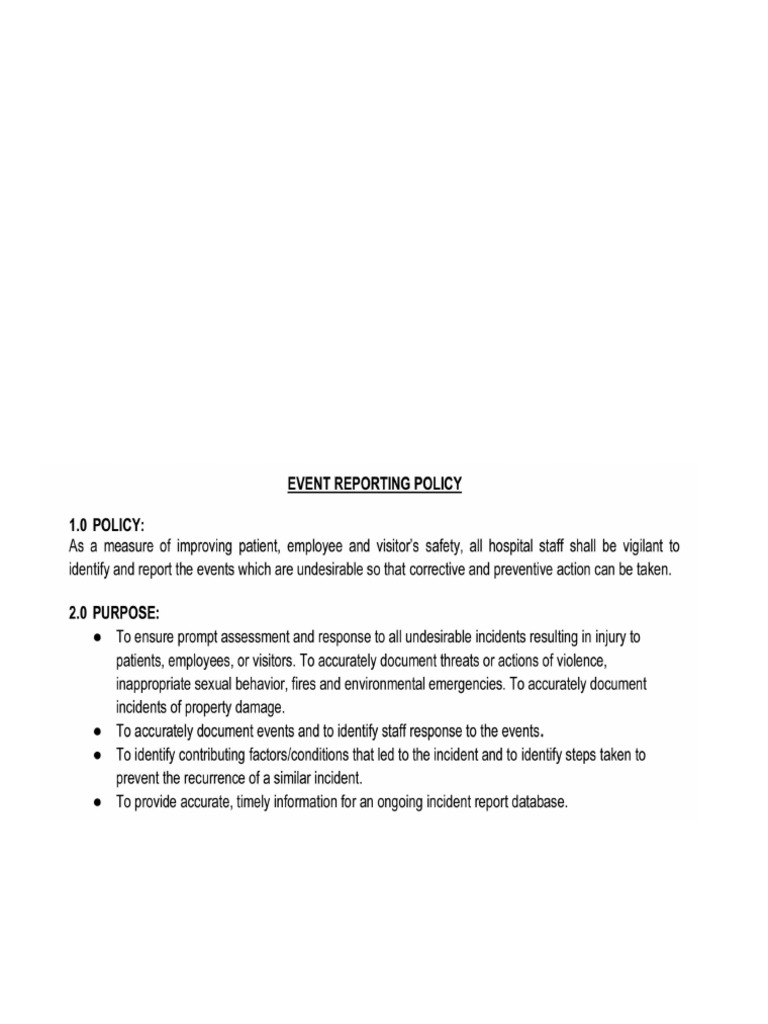 Incident Reporting | PDF