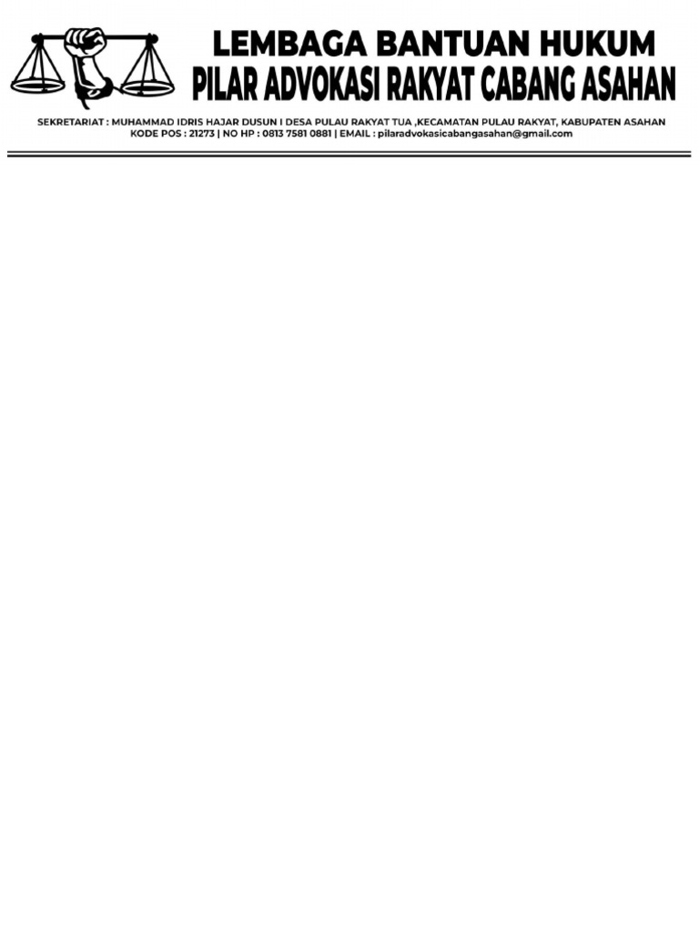 Contoh Kop Surat LBH | PDF