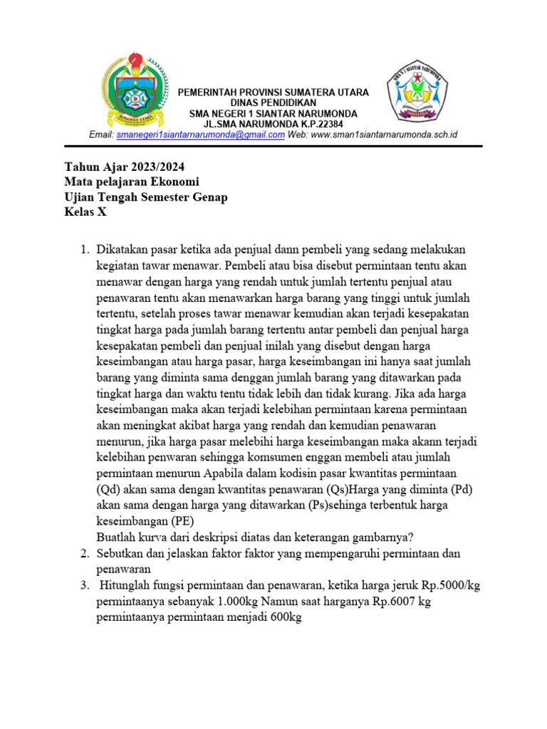 Ujian Mid Semester Genap 2024 | PDF
