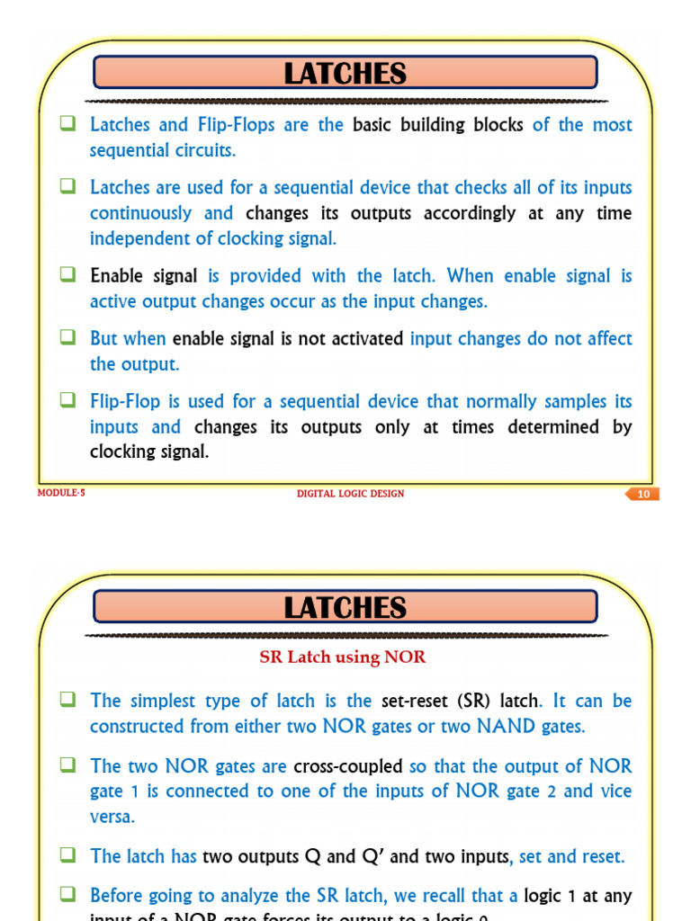 Understanding Latches and Flip-Flops | PDF | Logic Gate | Electronic ...