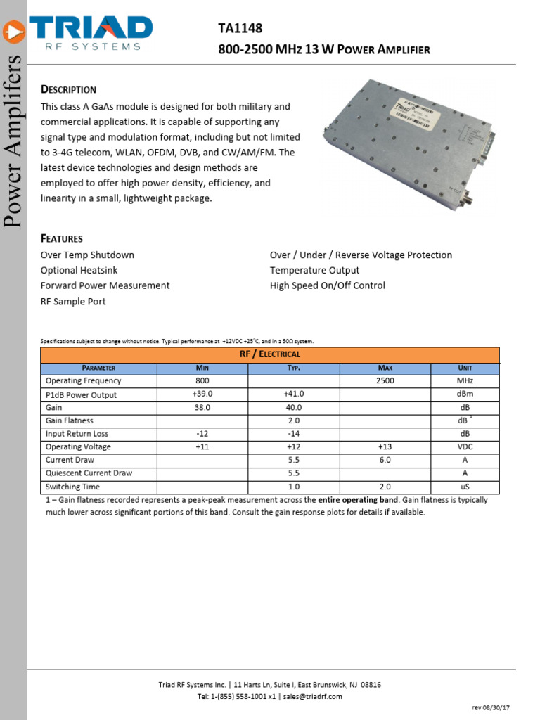 TA1148 | PDF | Amplifier | Electronics