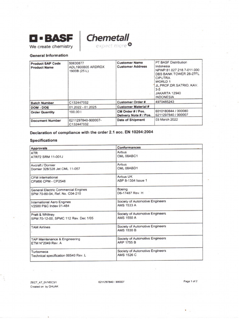 MSDS Ardrox - Exterior Cleaning | PDF
