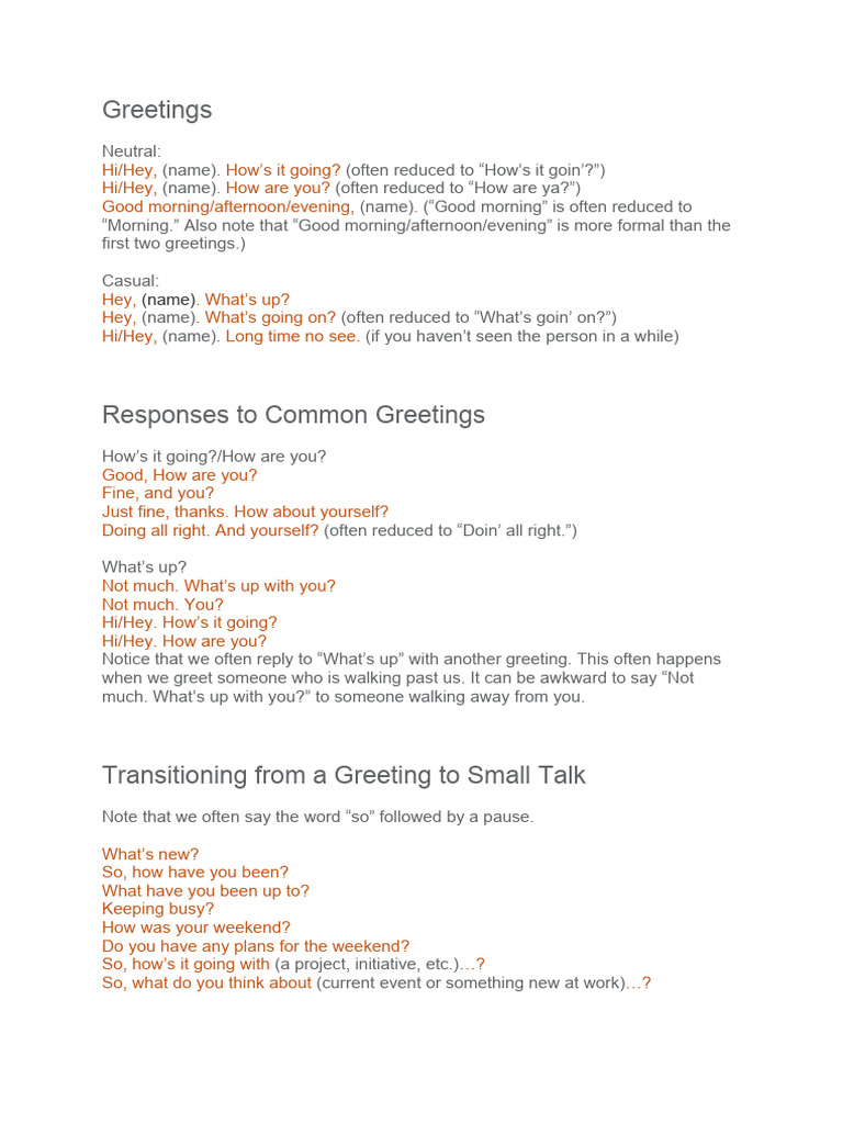 Starting, Continuing and Ending Conversation | PDF | Language Arts ...