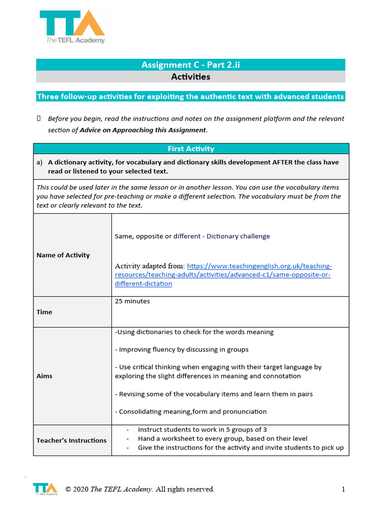 Activities | PDF | Learning | Cognition