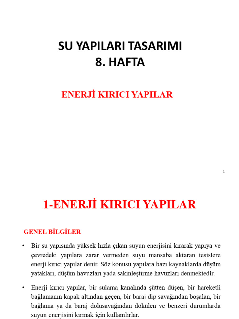 Su Yapilari 8 Hafta | PDF