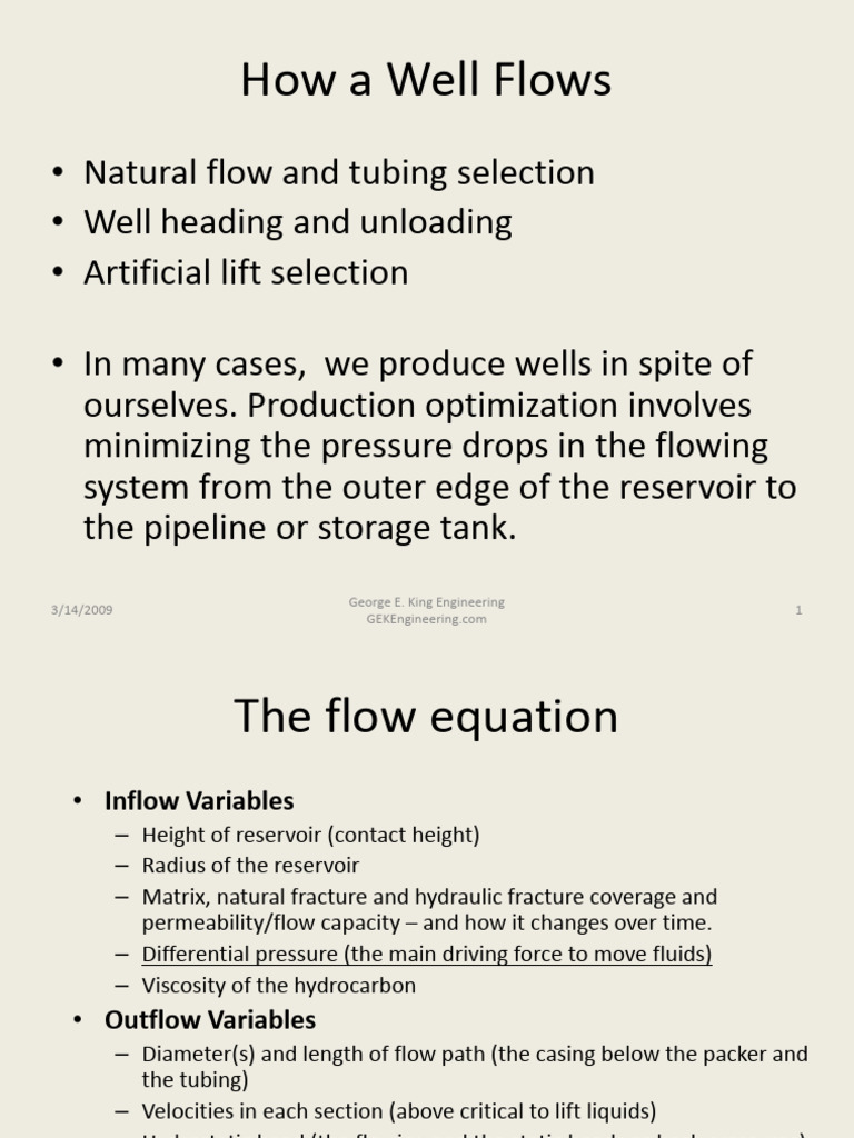 Well Flow Optimization Guide | PDF | Fluid Dynamics | Petroleum Reservoir