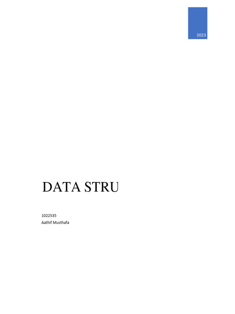 Data Structures and Algorithms (Dsa Aathif Musthafa) 1 | PDF | Queue (Abstract Data Type) | Time ...