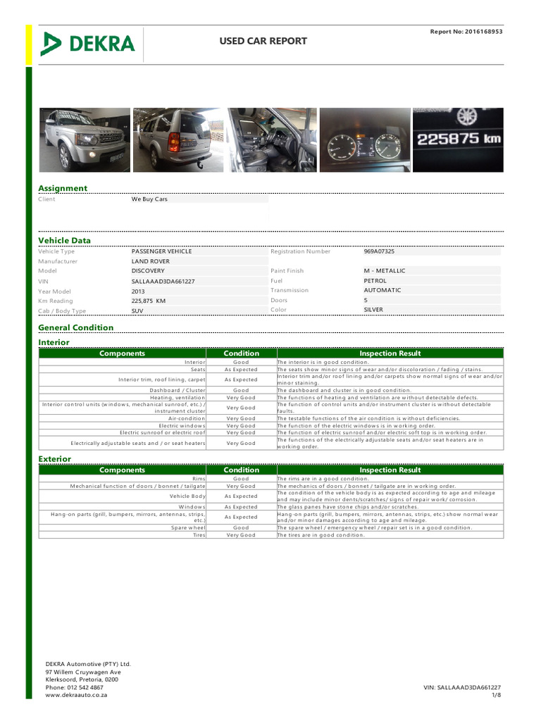 Used Car Report: Assignment | PDF | Car | Tire