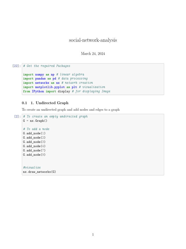 Social Network Analysis | PDF | Graph Theory | Operations Research Social Network Analysis | PDF | Graph Theory | Operations Research