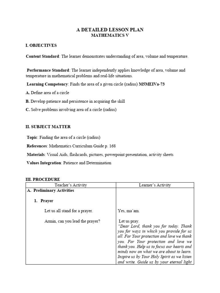 DLP Math V | PDF | Area | Learning