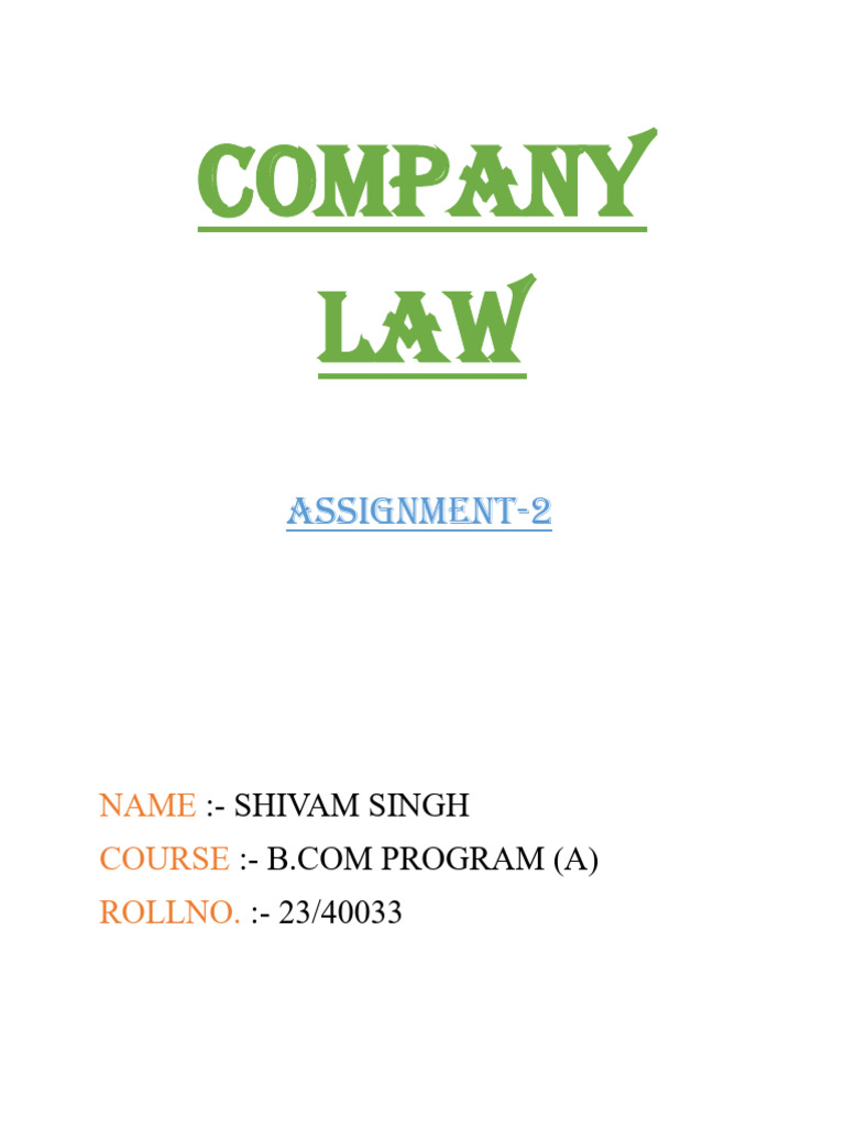 Company Law | PDF | Share Repurchase | Corporations