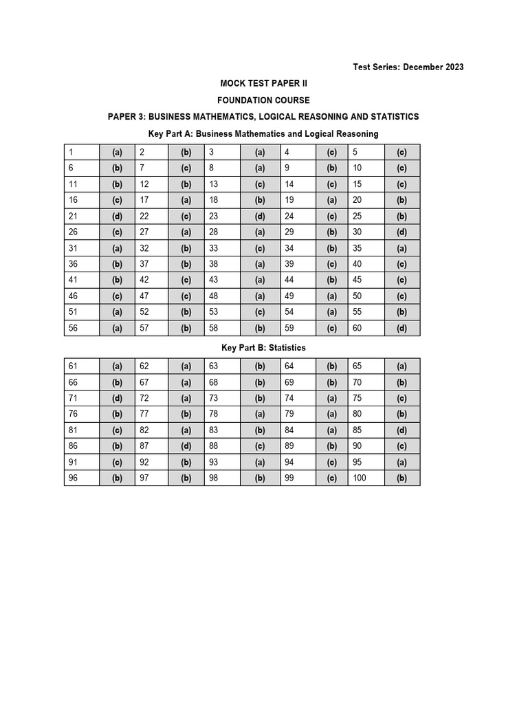 MTP-Mathematics - Answer-Dec. 2023 | PDF