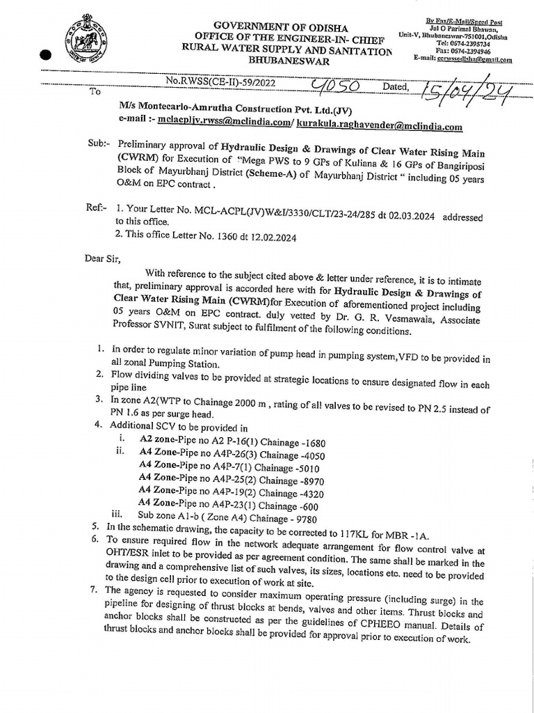 4050 - Preliminary Approval Letter For CWRM A | PDF