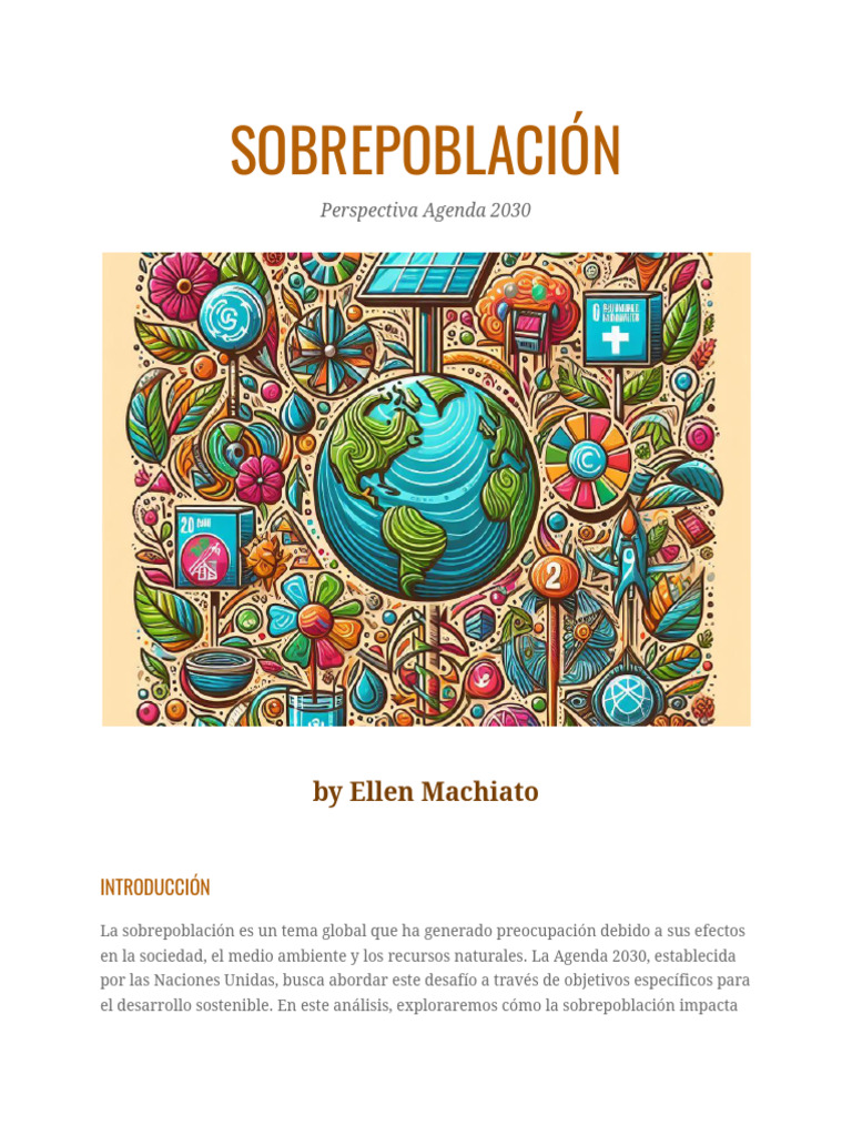 Sobrepoblación | PDF | Sobrepoblación humana | Sustentabilidad
