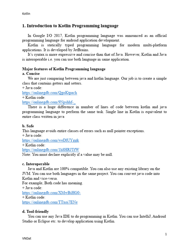 Basic Kotlin 01 | PDF | Java (Programming Language) | Control Flow