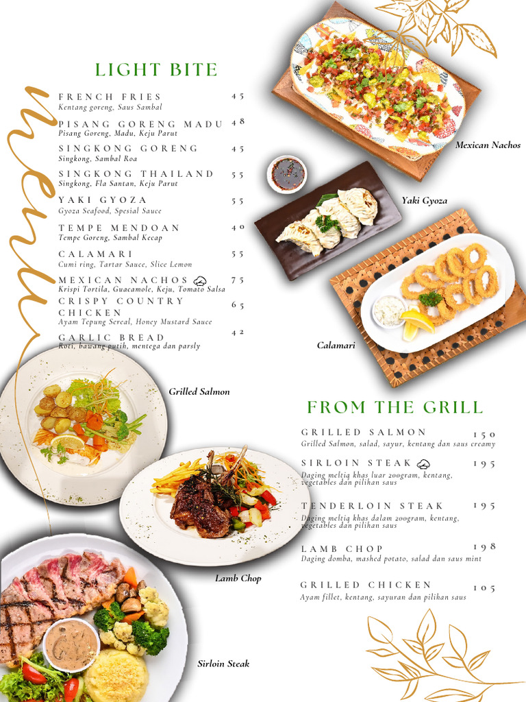 ET Menu Alam Sutera NEW | PDF | Foods | Cuisine