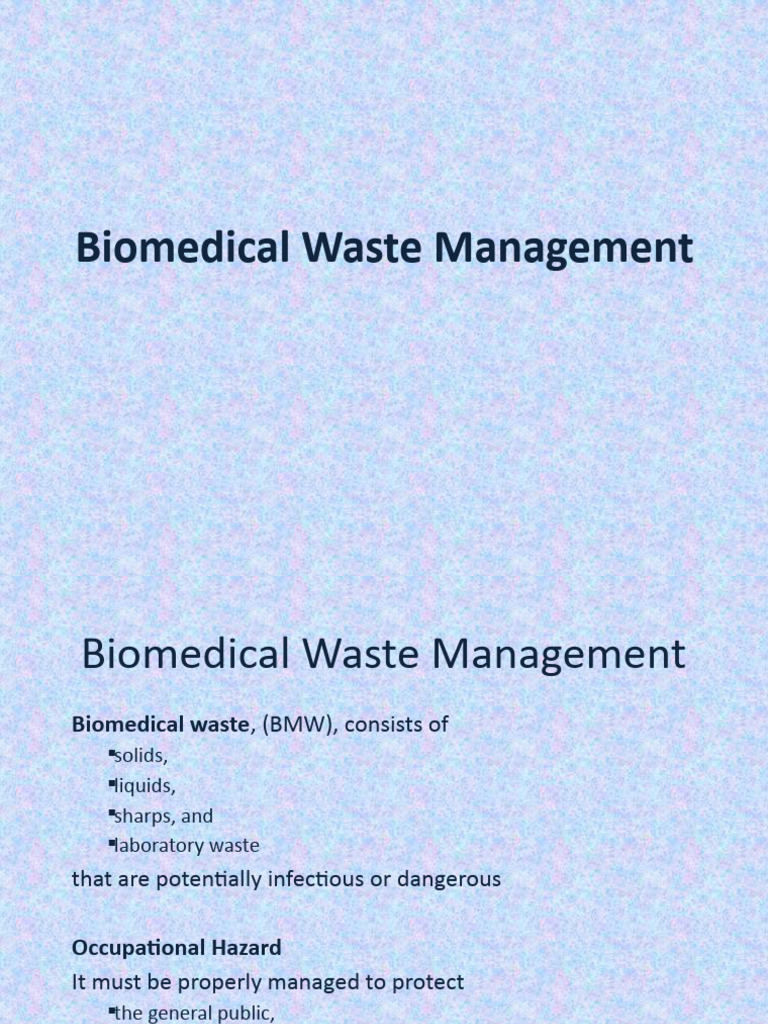Biomedical Waste | PDF | Waste | Pollution