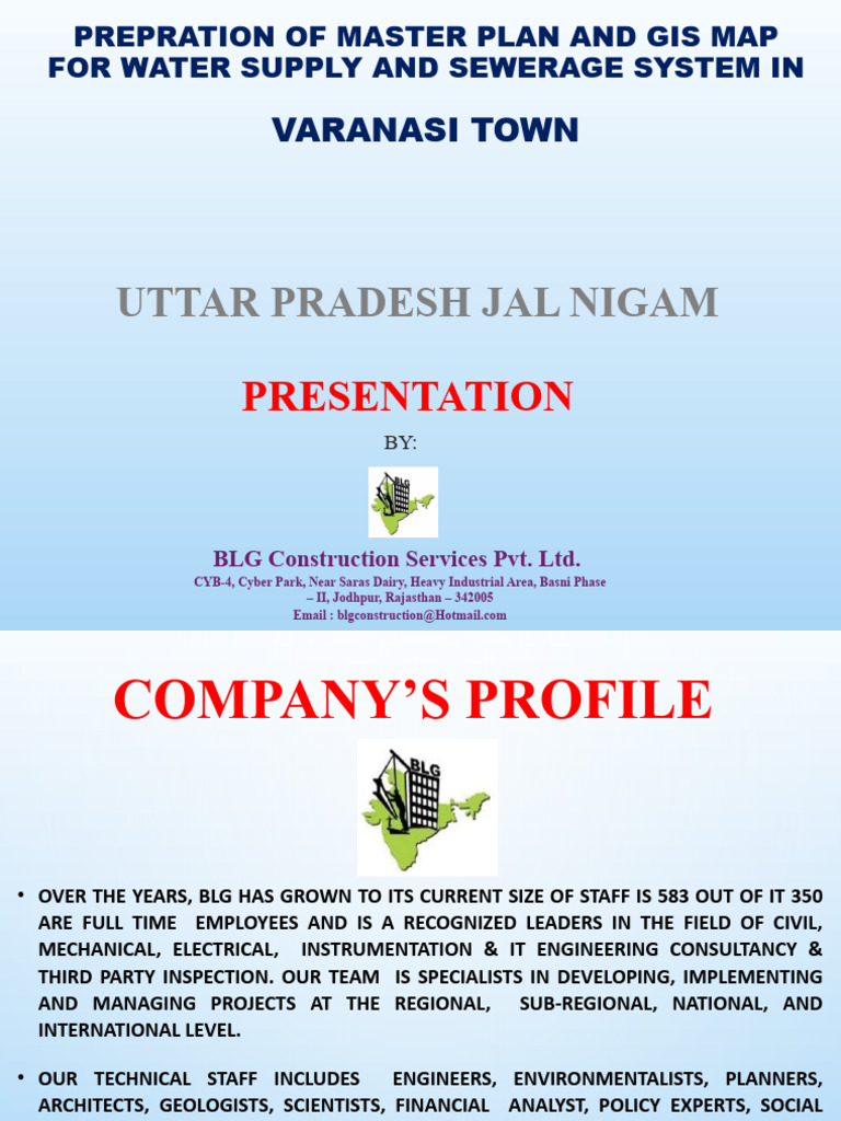 Varanasi Water & Sewer Master Plan | PDF | Geographic Information ...