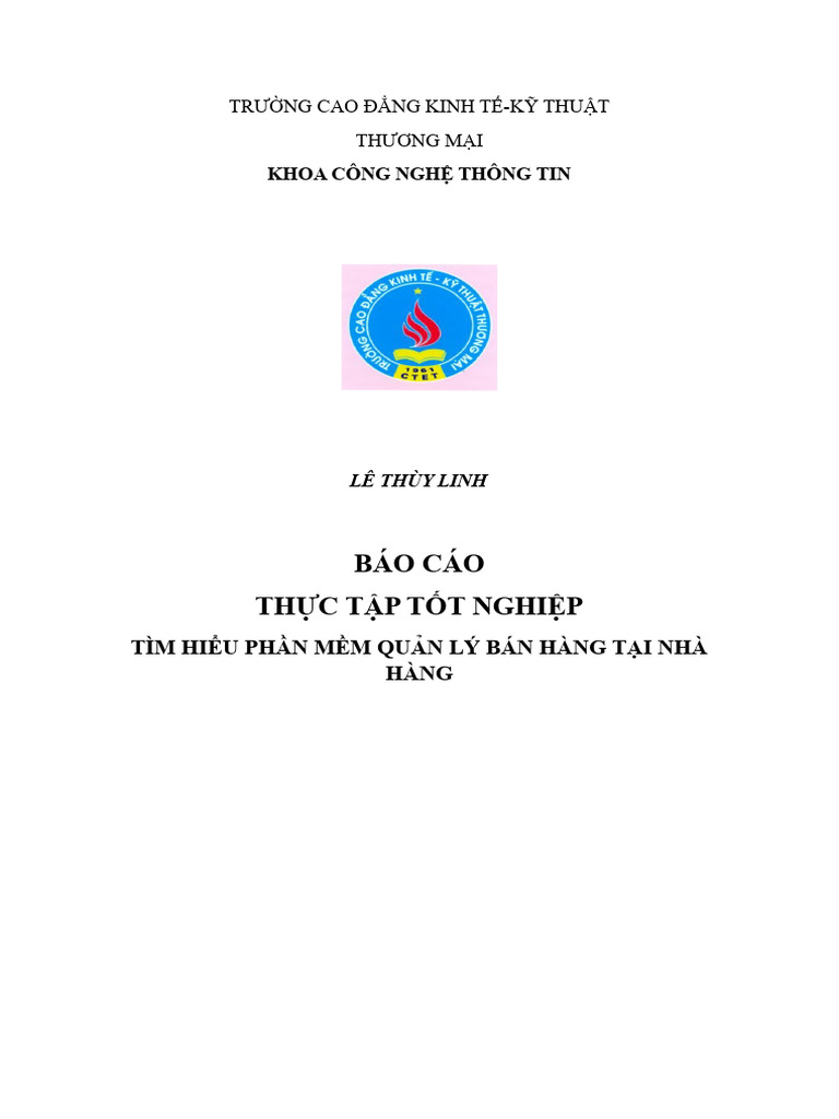 BÁO CÁO THỰC TẬP, THUY LINH | PDF