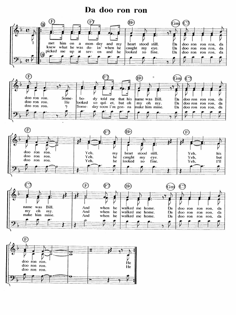 Da Doo Ron Ron | PDF