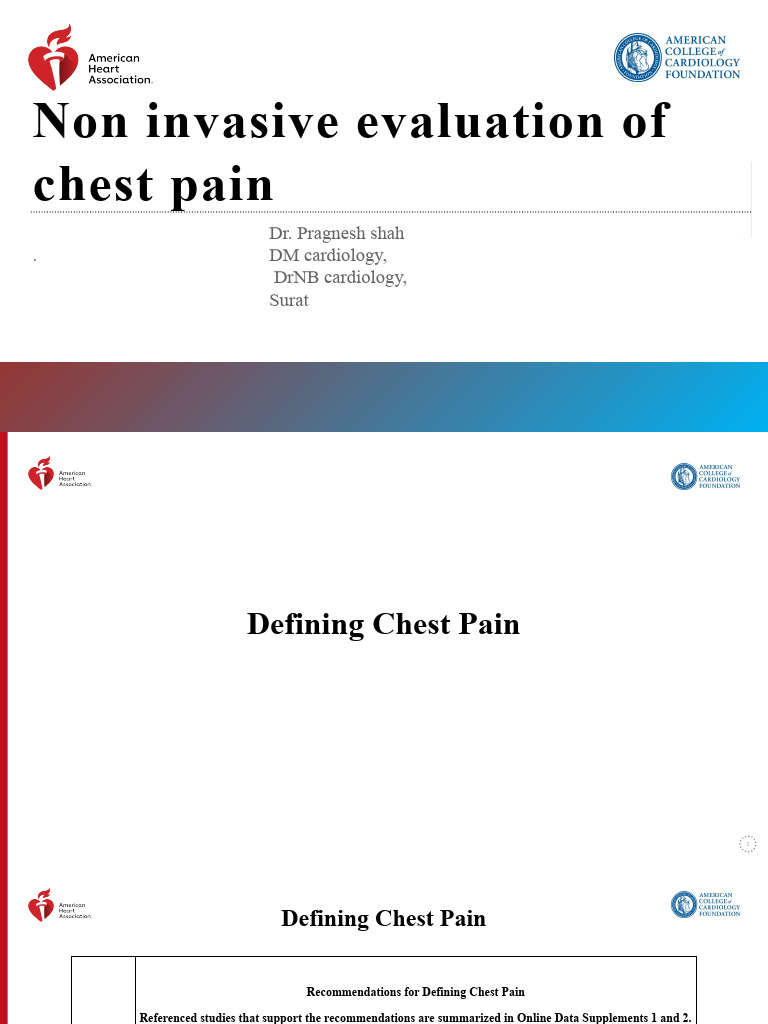 Slide Set Chest Pain | PDF | Myocardial Infarction | Coronary Artery Disease