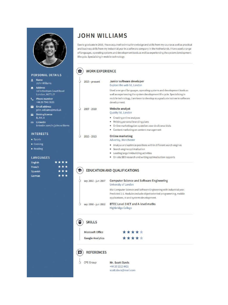 Sample CV - 1 | PDF