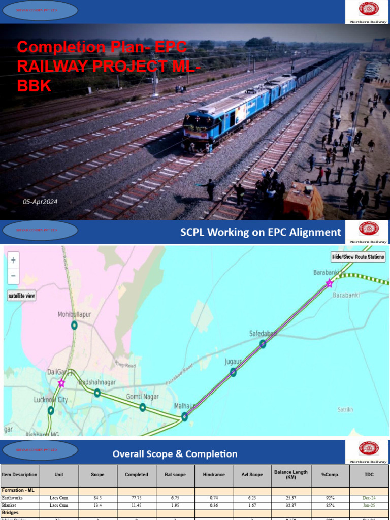 EPC Completion Plan for Railway Project | PDF | Transport ...