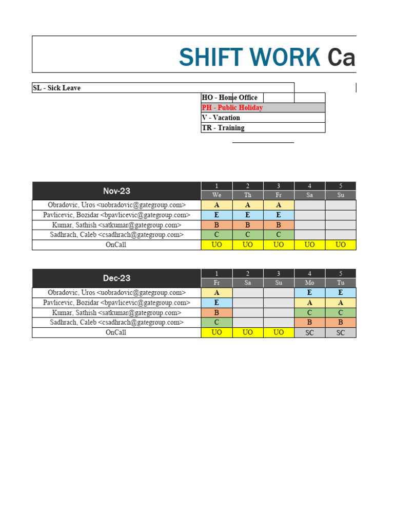 Working Schedule Cloud L2 - 2023 Week 49 | PDF Working Schedule Cloud L2 - 2023 Week 49 | PDF
