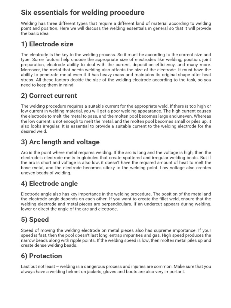 6 WELDING ESSENTIALS | PDF | Welding | Construction