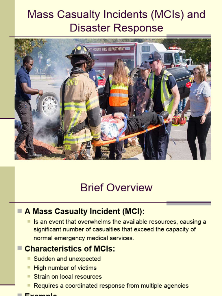 Mass Casualty Incidents (MCIs) and Disaster Response | PDF | Emergency ...