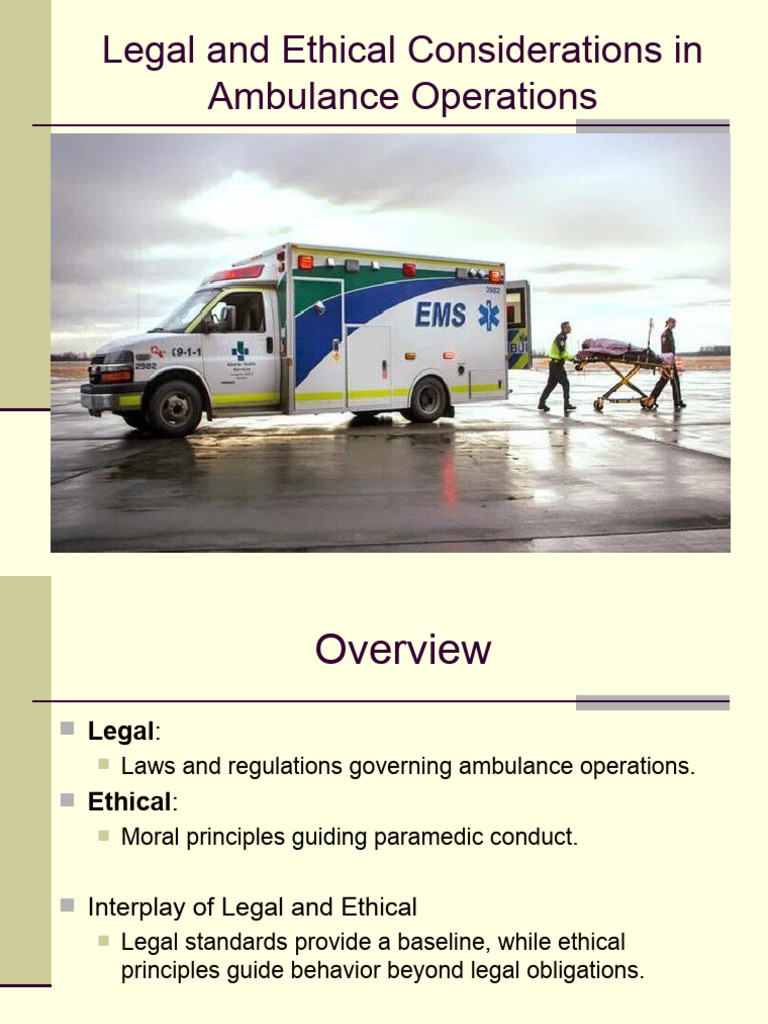 Legal and Ethical Aspects of Ambulance Care | PDF | Informed Consent ...